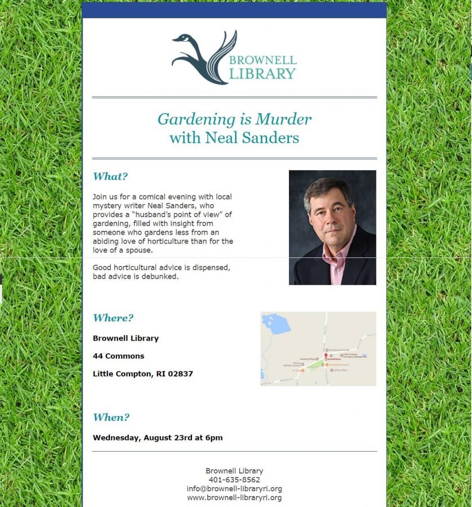 "Gardening is Murder," with Neal Sanders - Women's Suite